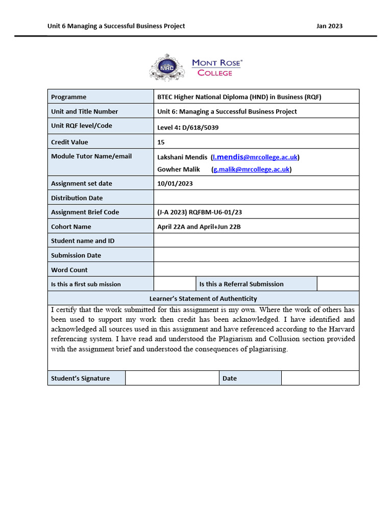 Managing a Successful Business Project-2 | PDF | Methodology | Project ...