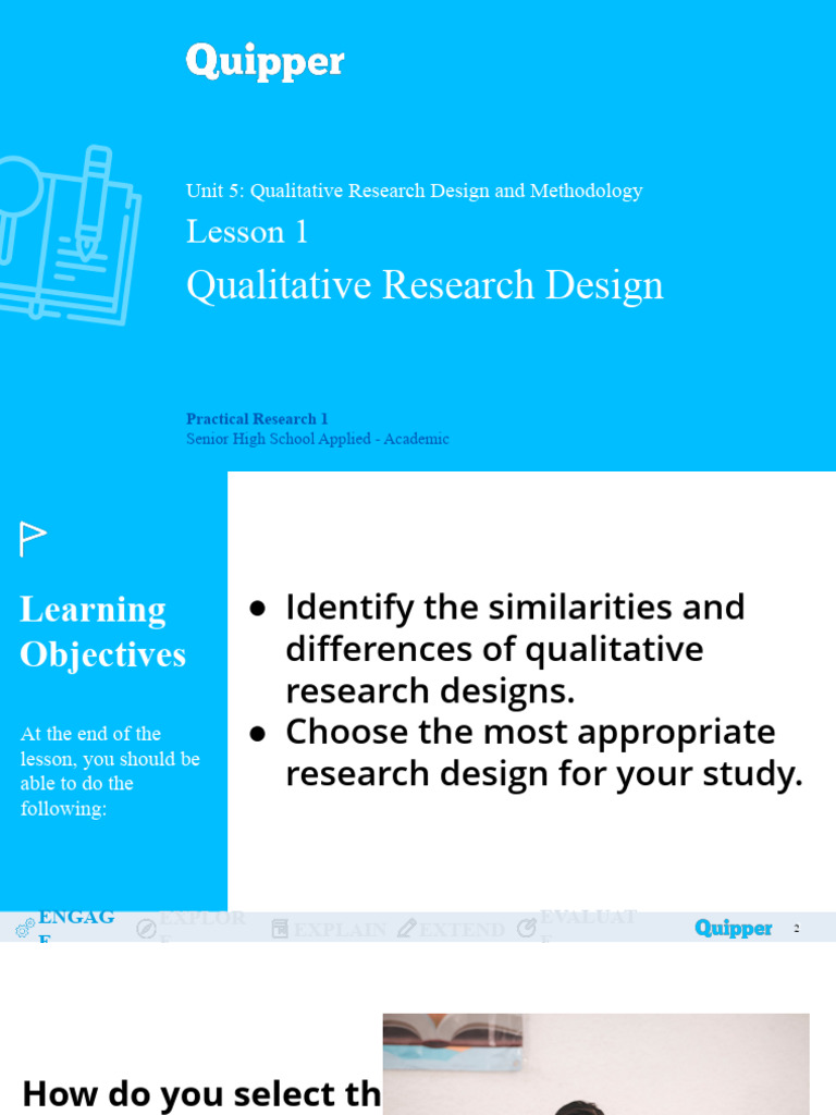 G11 UNIT 5 LESSON 1 Qualitative Research Design | PDF | Qualitative Research | Ethnography
