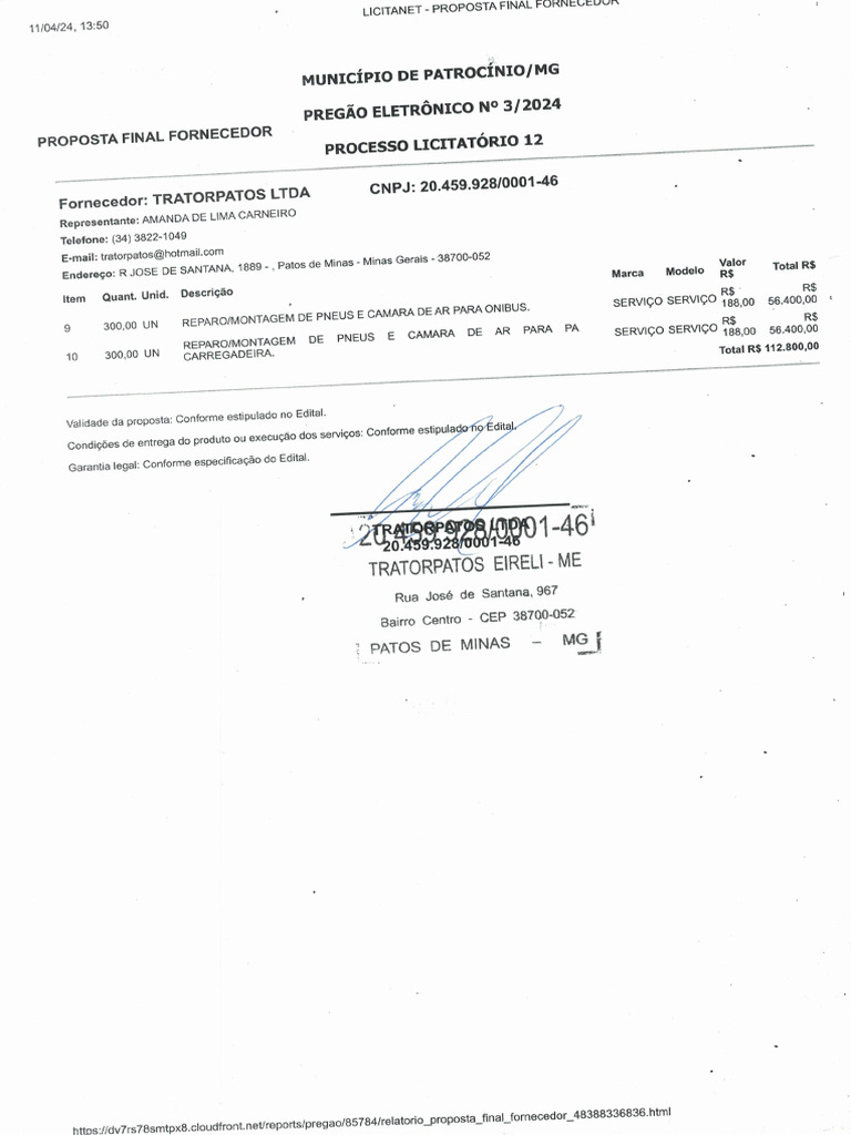 CCF Proposta Assinada Pe0311042024 | PDF