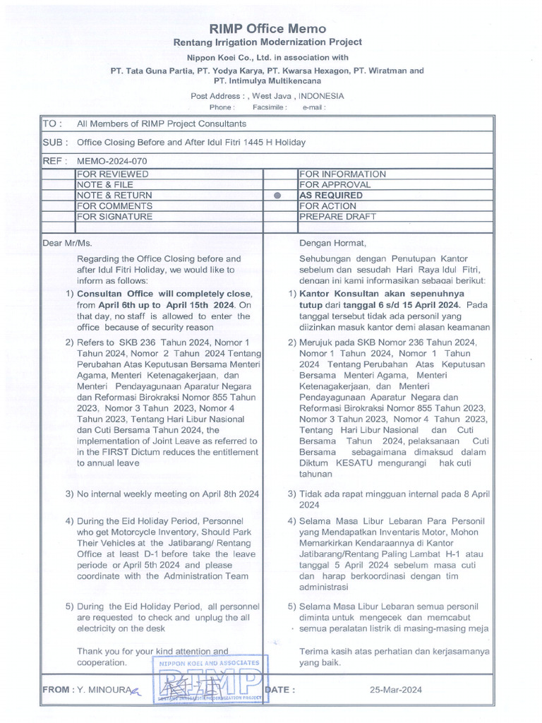 MEMO-2024-070 | PDF
