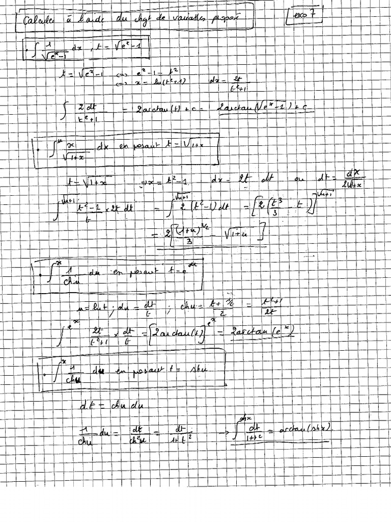 Correction Exo7 Primitives | PDF