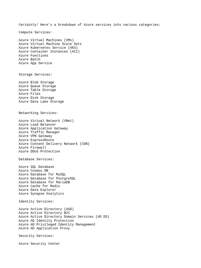 Azure Concepts | PDF | Microsoft Azure | Databases