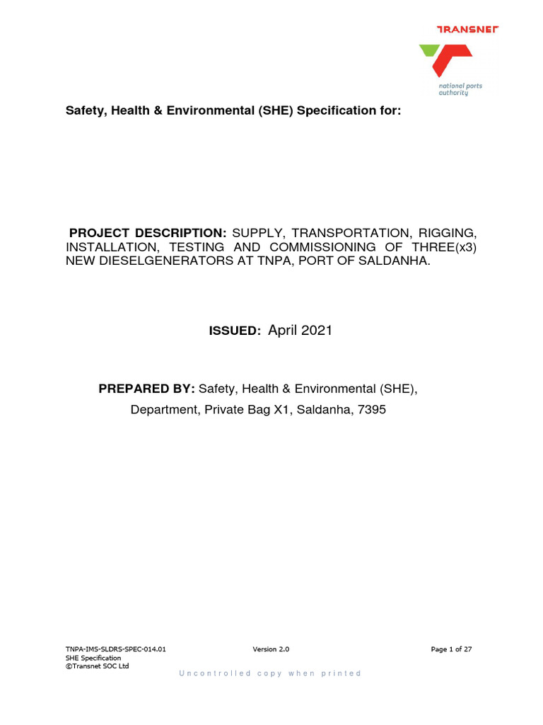 SOW of SHE | PDF | Risk | Risk Assessment