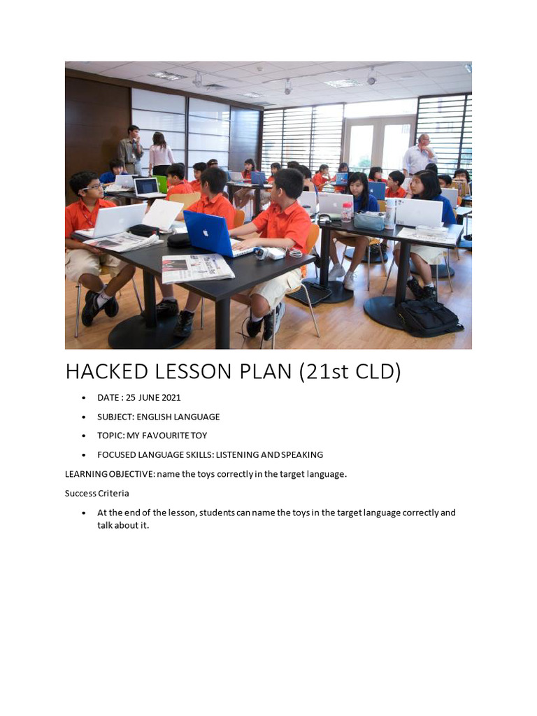 Hacked Lesson Plan (21st Cld) | PDF | Lesson Plan | Learning