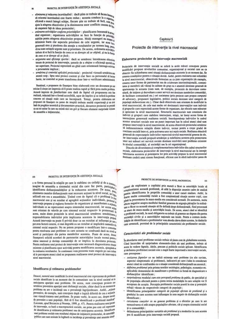 Proiectul de Intervenție La Nivel Macrosocial | PDF
