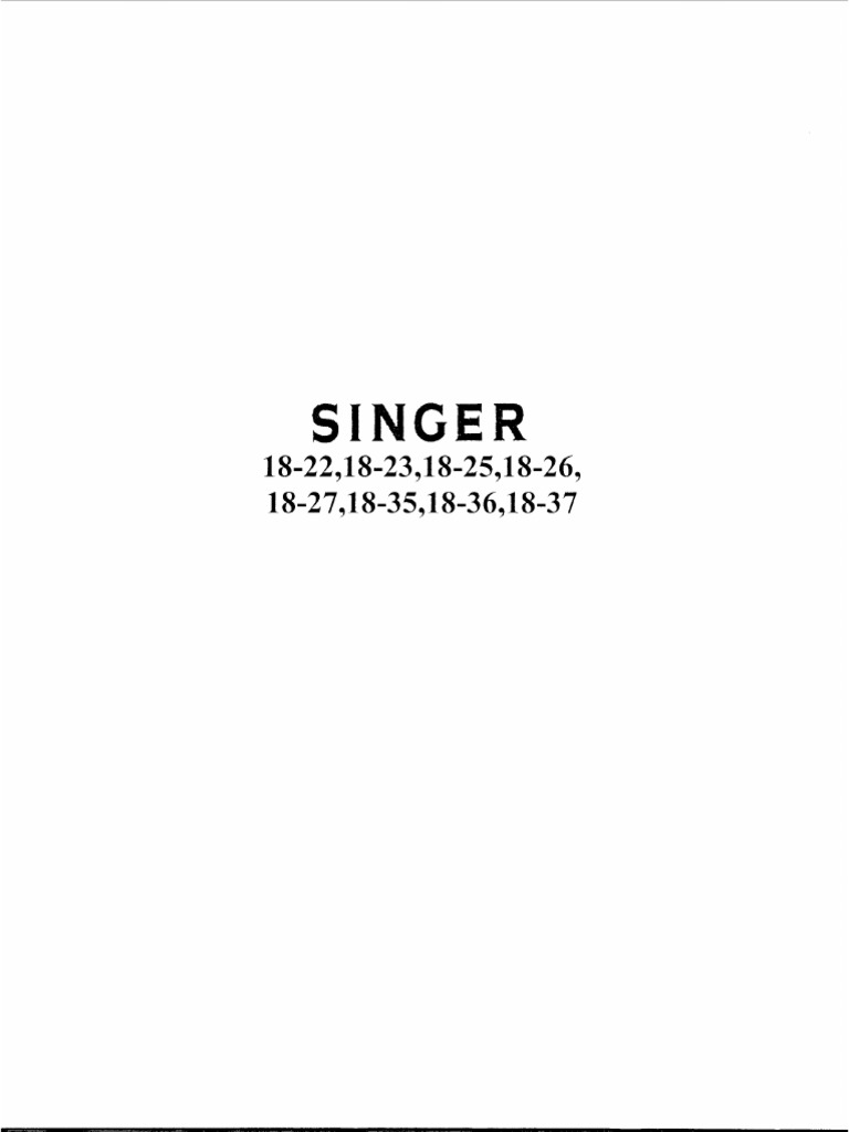 Singer 18-3 Cuir | PDF
