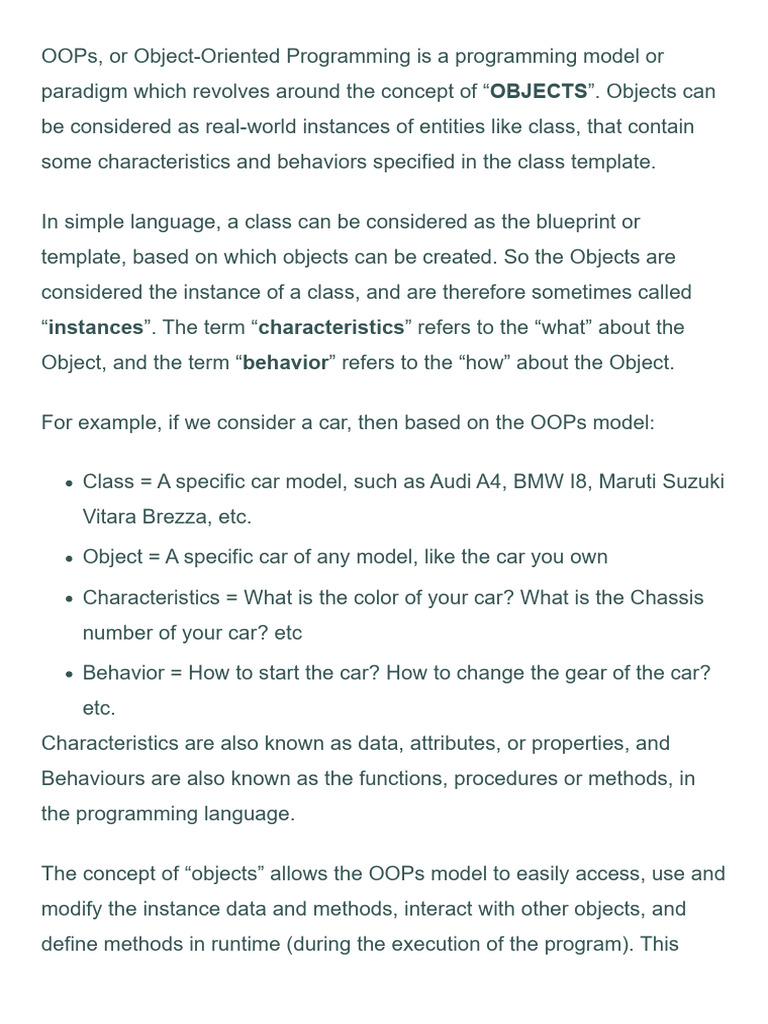 40+ OOPs Interview Questions and Answers (2024) - InterviewBit | PDF | Inheritance (Object ...