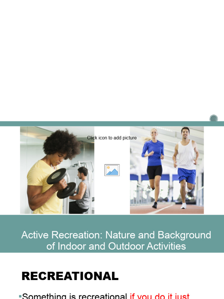 Active Recreation PPT Pe WEEK 1 | PDF | Social Science