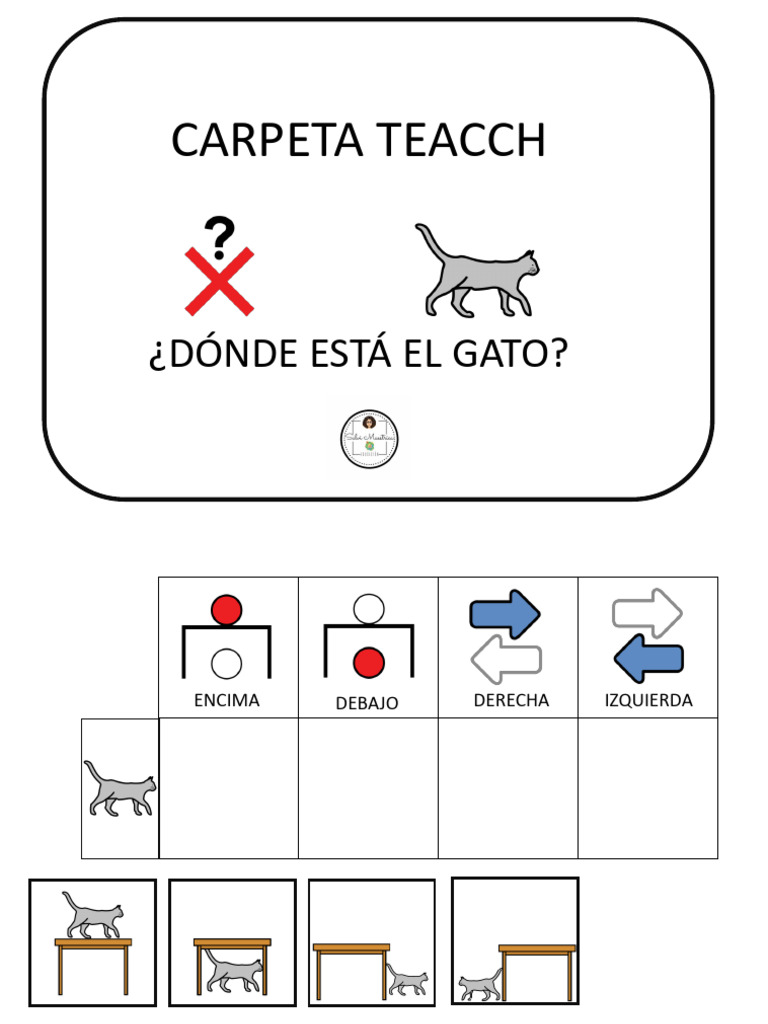 Carpeta Teacch Donde Esta El Gato Vivencias - Con - Maestricas | PDF