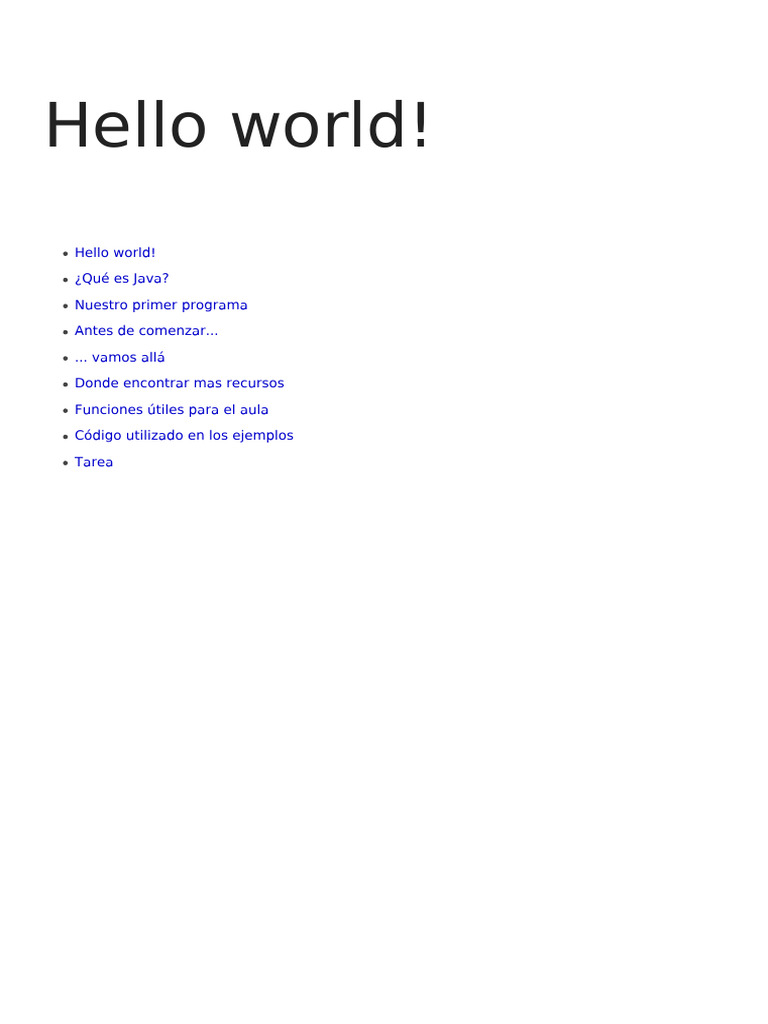Hello World | PDF | Java (lenguaje de programación) | Programación orientada a objetos