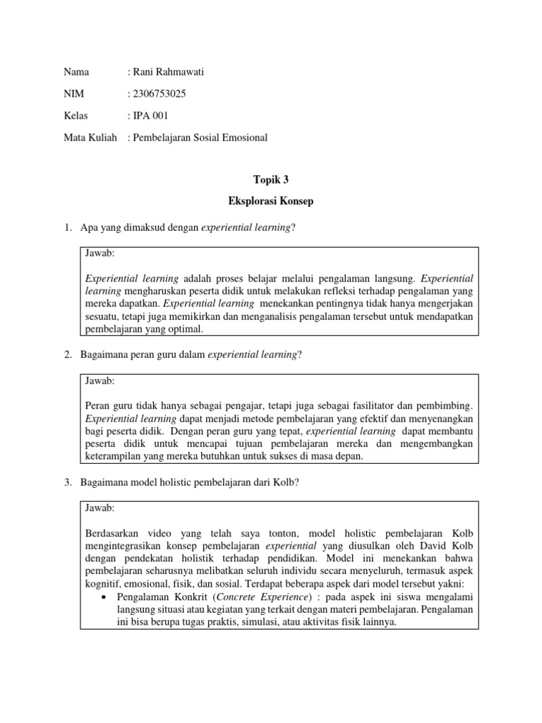 Rani Rahmawati - T3 - Eksplorasi Konsep - PSE | PDF Rani Rahmawati - T3 - Eksplorasi Konsep - PSE | PDF