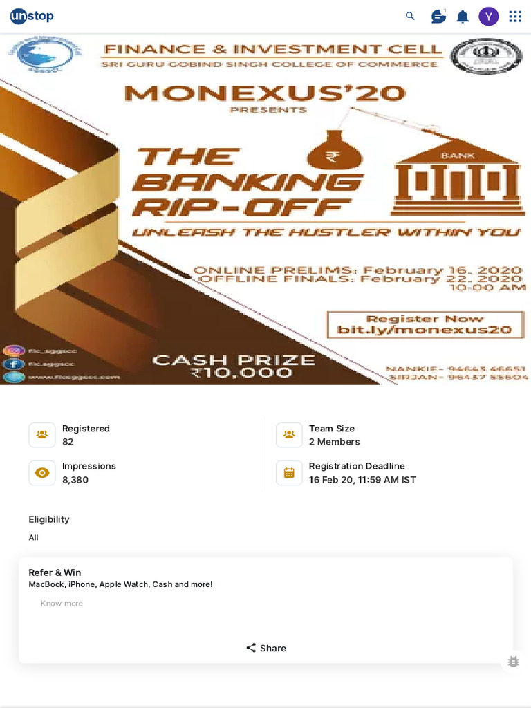 The Banking Rip-Off by Sri Guru Gobind Singh College of Commerce (SGGSCC), New Delhi! - Unstop | PDF