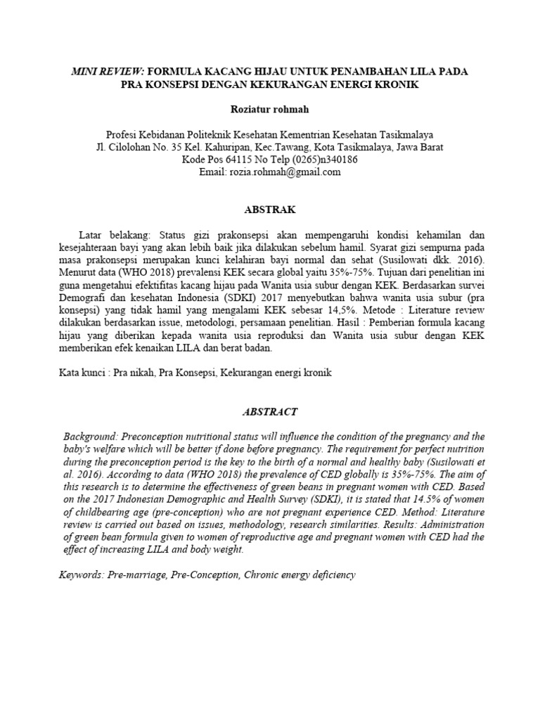 MINI REVIEW_ROZIATUR ROHMAH_KEK | PDF