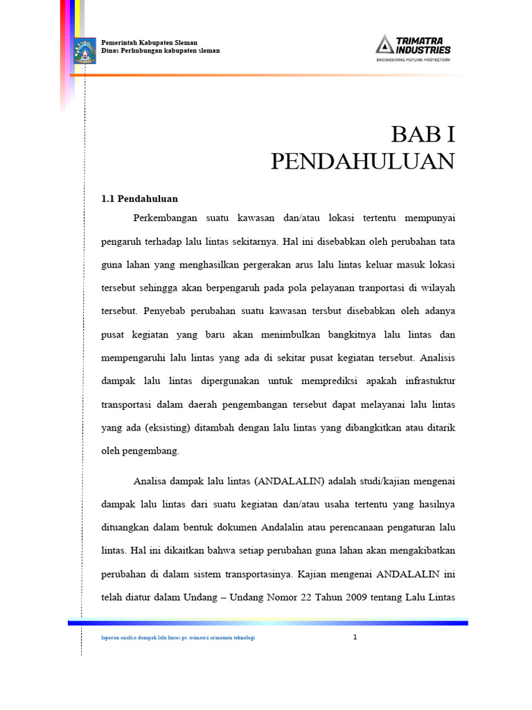 Laporan Andalalin | PDF