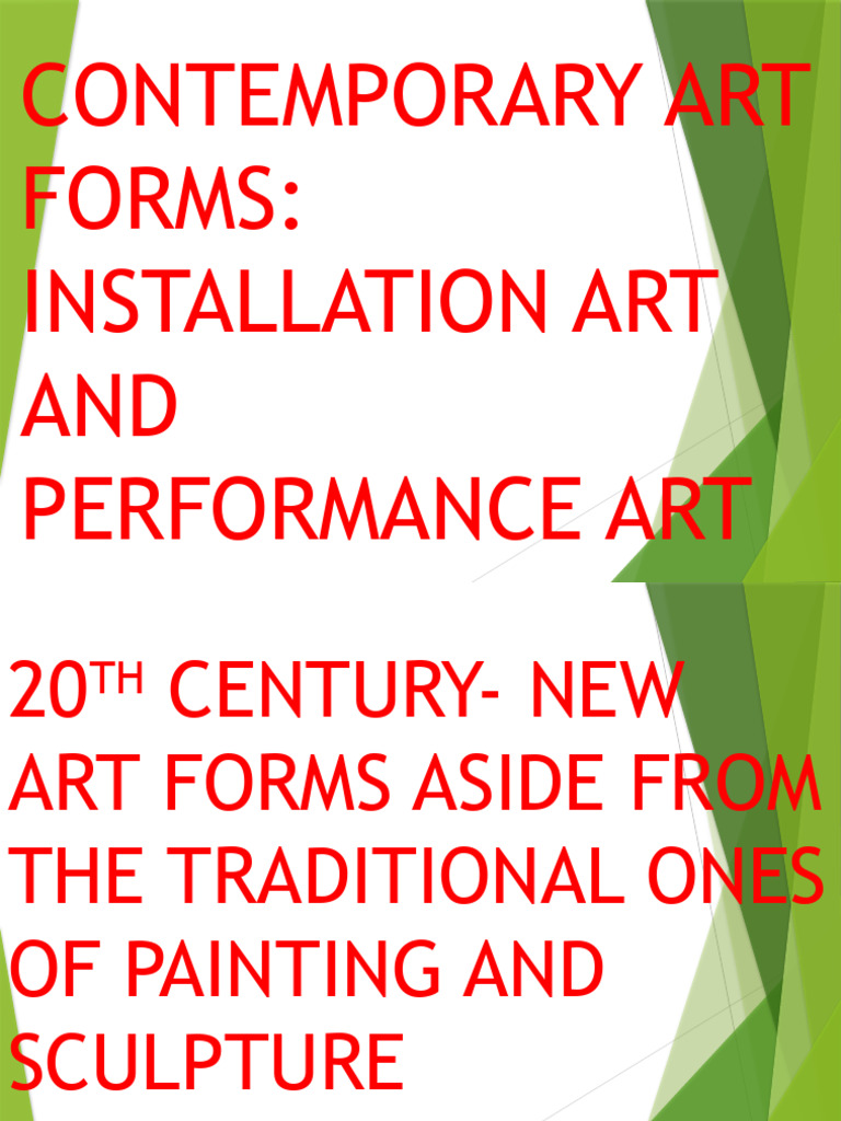 Installation and Performance Art Overview | PDF