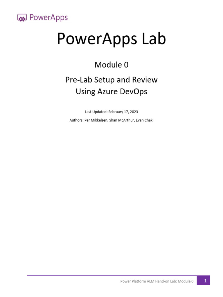PowerPlatform DevOps Module0 | PDF | Software | Application Software