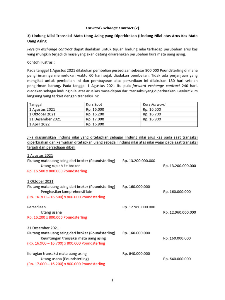 Materi 3 Forward Exchange Contract | PDF