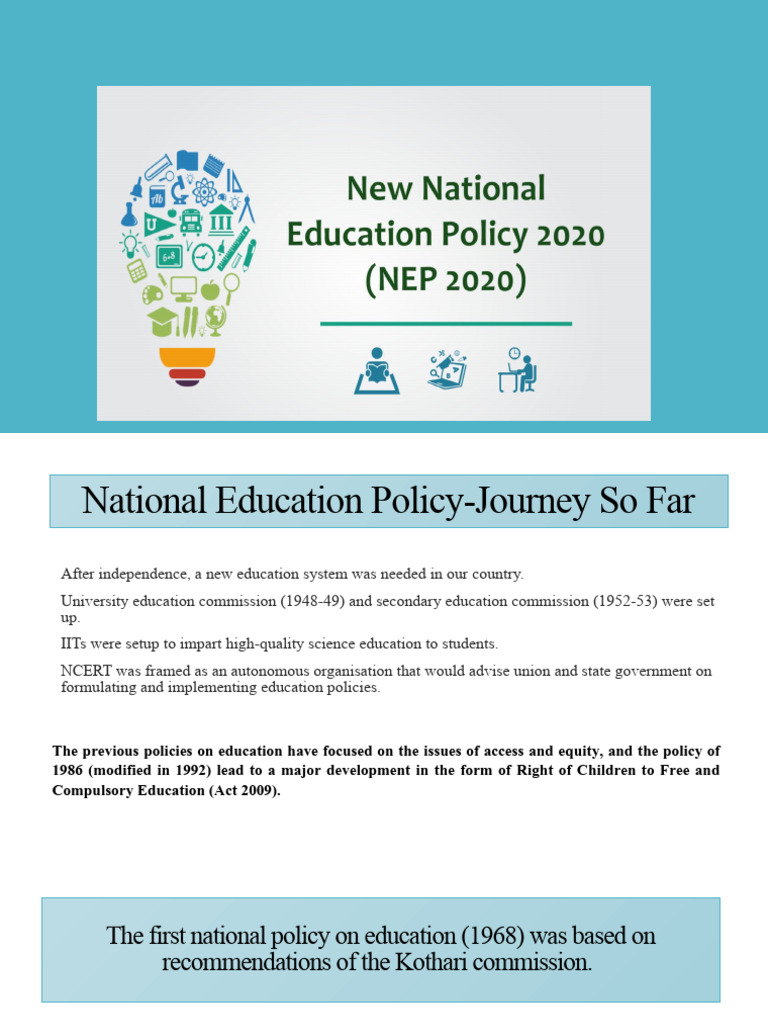 NEP-2020 PPT (1) - Copy | PDF | Distance Education | Pedagogy
