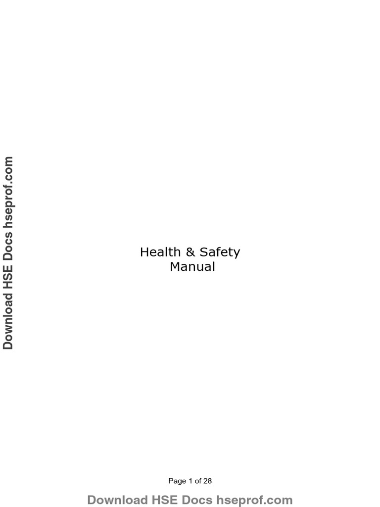 Health & Safety Manual | PDF | Safety | Scaffolding