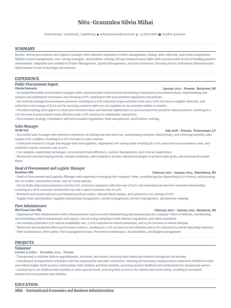 'Nitu Granzulea Silviu Mihai LU - 19.09.23 | PDF | Procurement | Supply Chain