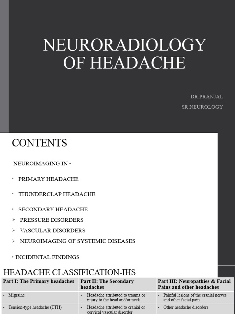 Neuroimaging Insights for Headache Disorders | PDF | Headache | Medicine