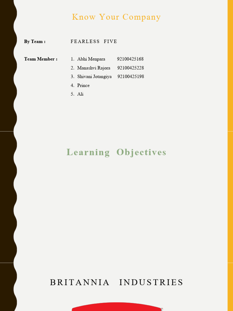 Know Your Company Project | PDF | Business