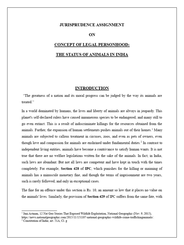 Jurisprudence Ii Assignment | PDF | Cruelty To Animals | Justice