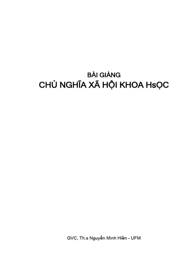CNXHKH Bai Giang | PDF