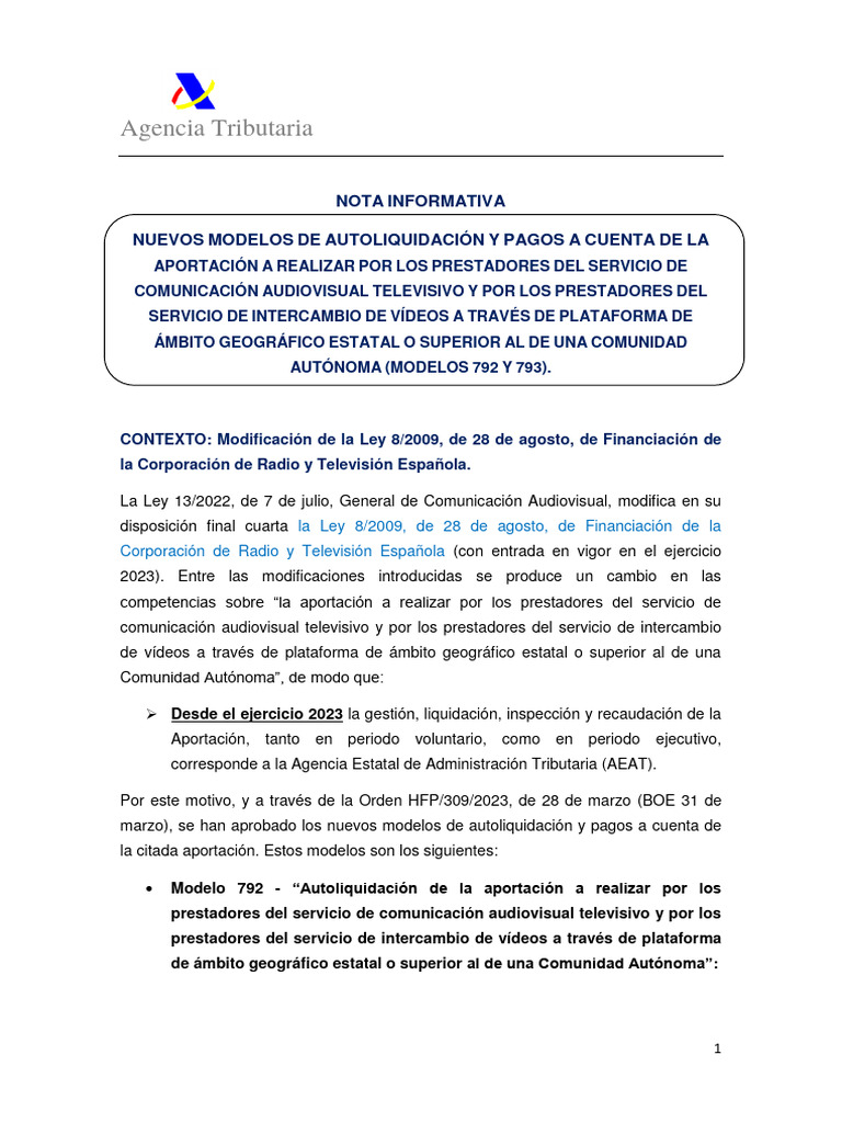 Nuevos Modelos 792 y 793 de AEAT | PDF | Gobierno | España