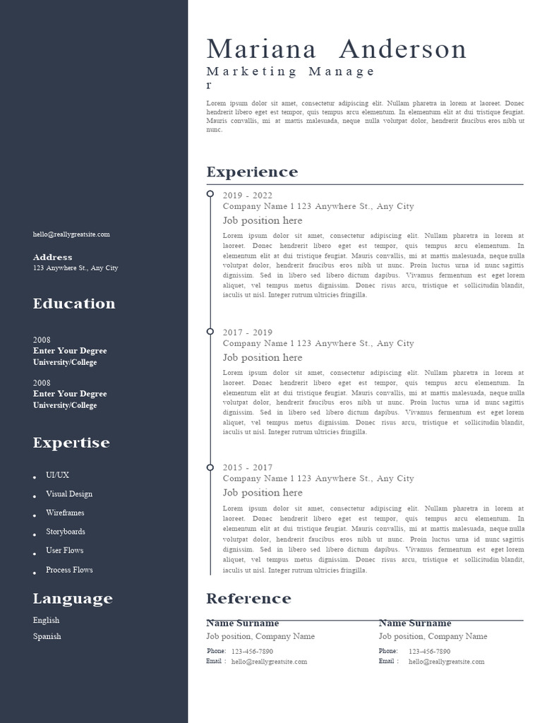 Black White Minimalist CV Resume | PDF