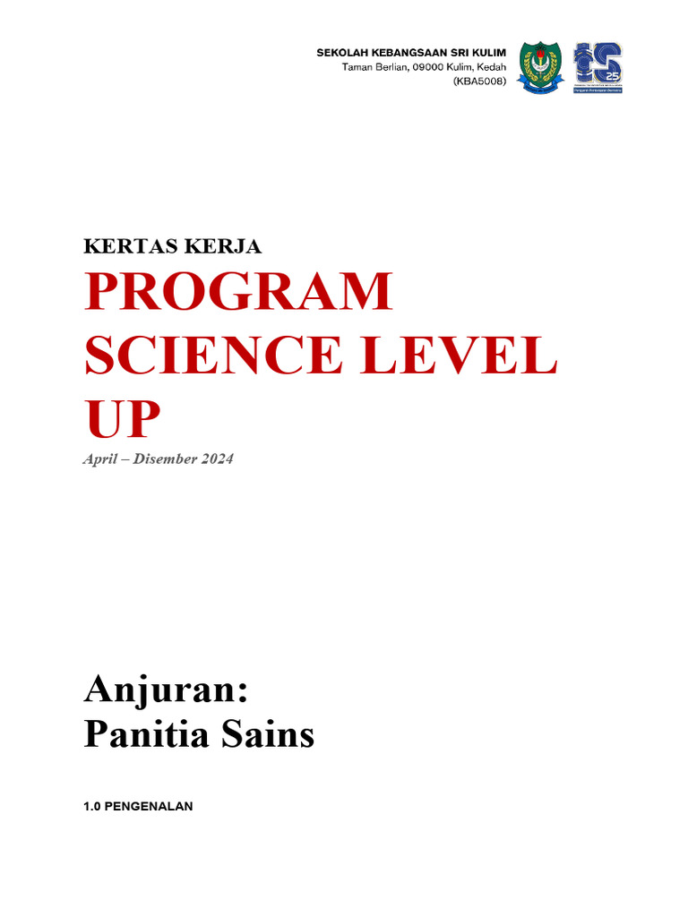 Kertas Kerja Science Level Up Panitia Sains | PDF