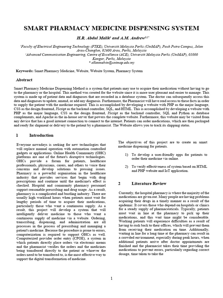Technical Paper Hanan | PDF | Pharmacy | Medical Prescription