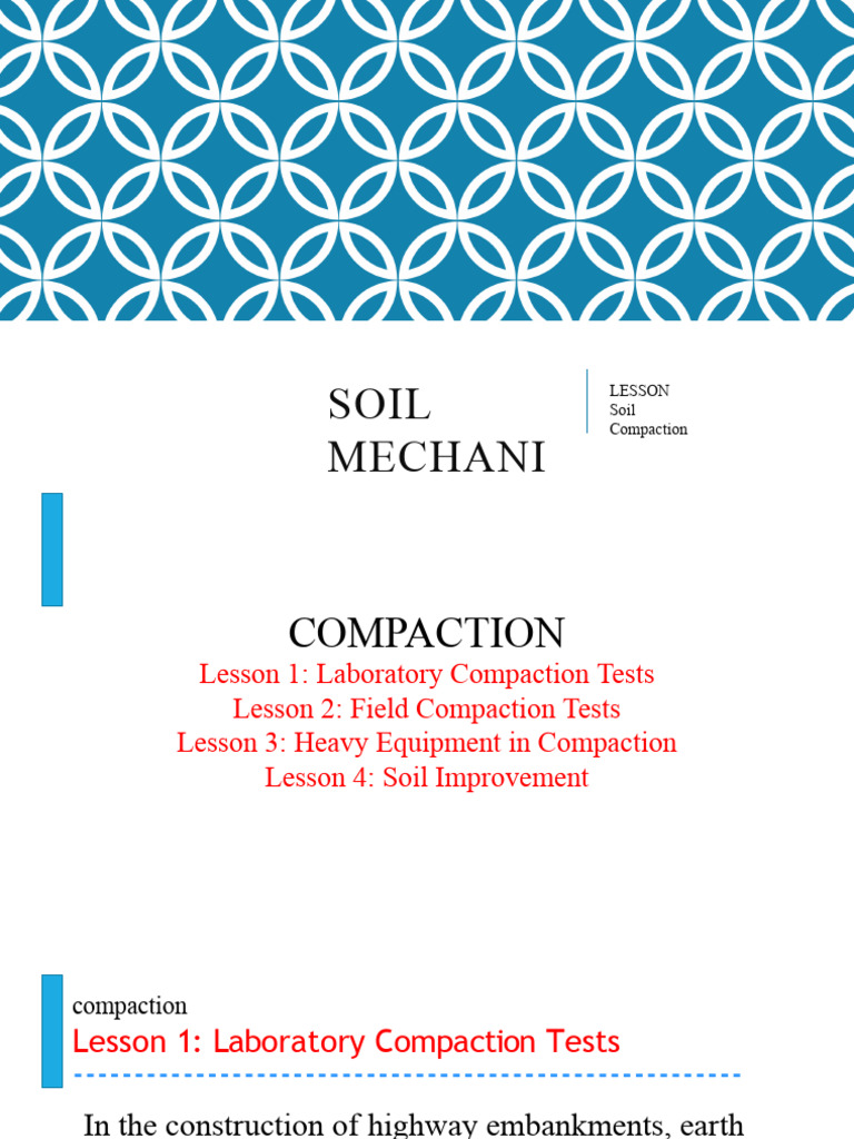 Soil Mech 4 Soil Compaction - Clear | PDF | Natural Materials | Soil Science