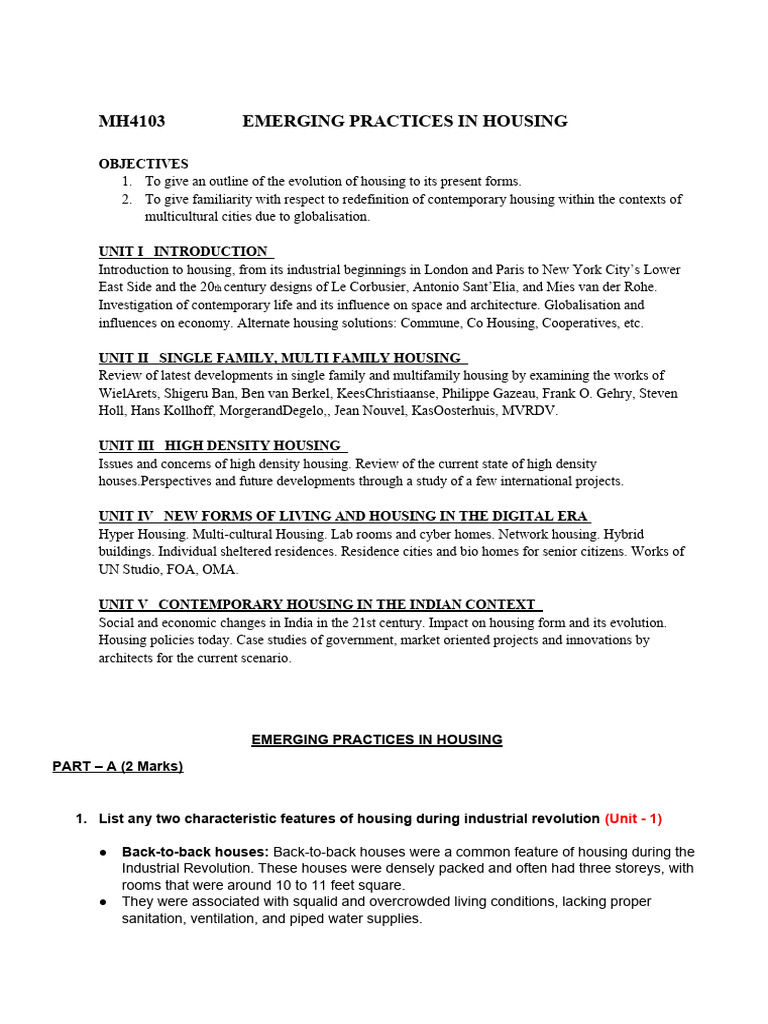 Emerging Practices in Housing-1 | PDF | Globalization | Cooperative