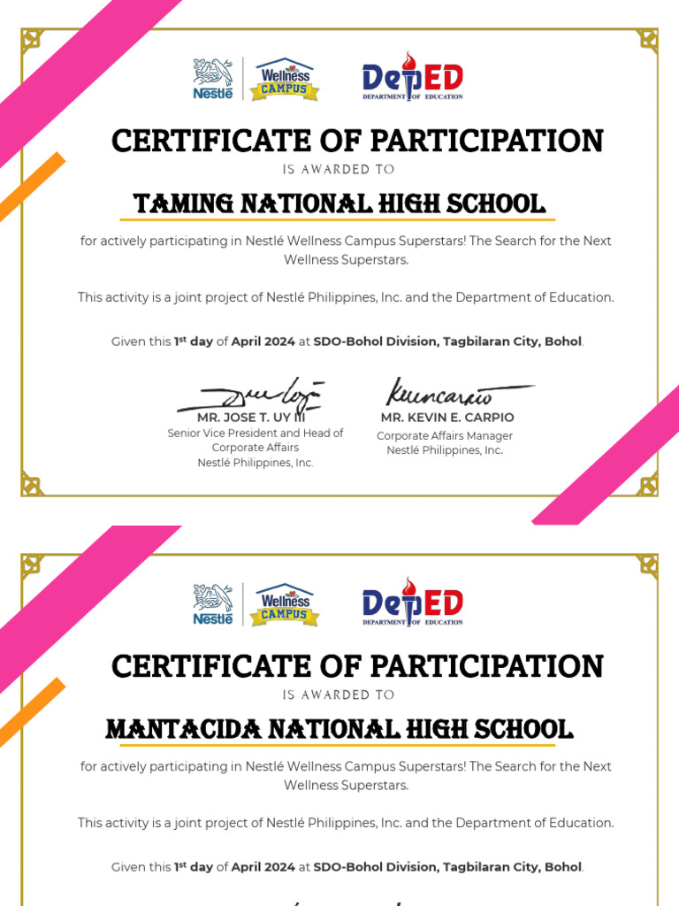 Certificate of Participation Superstars | PDF | Government | Philippines