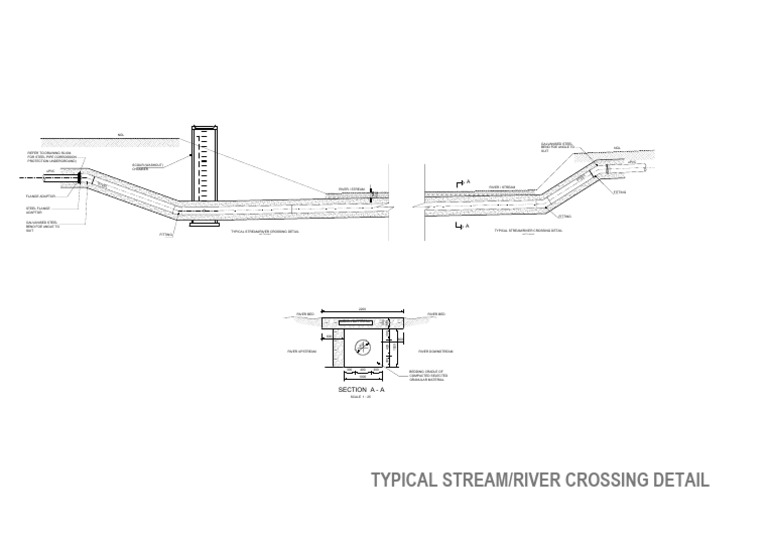 60-001 Typical Stream-River Crossing Detail - Below Road | PDF | River ...