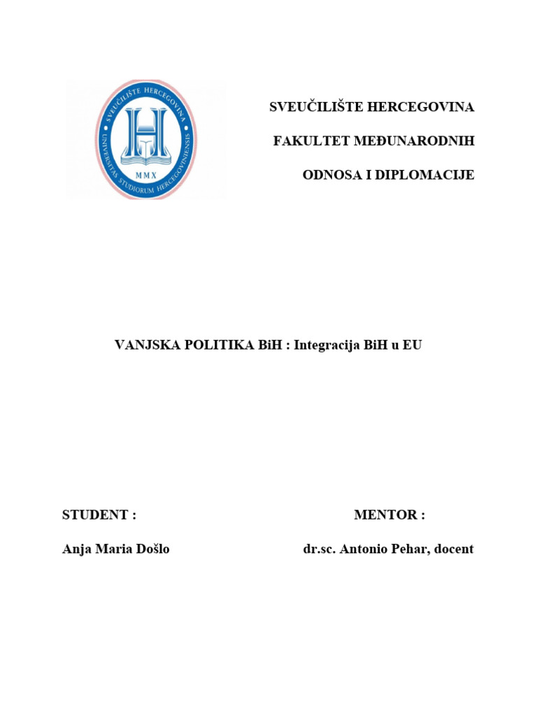 BIH U EU | PDF