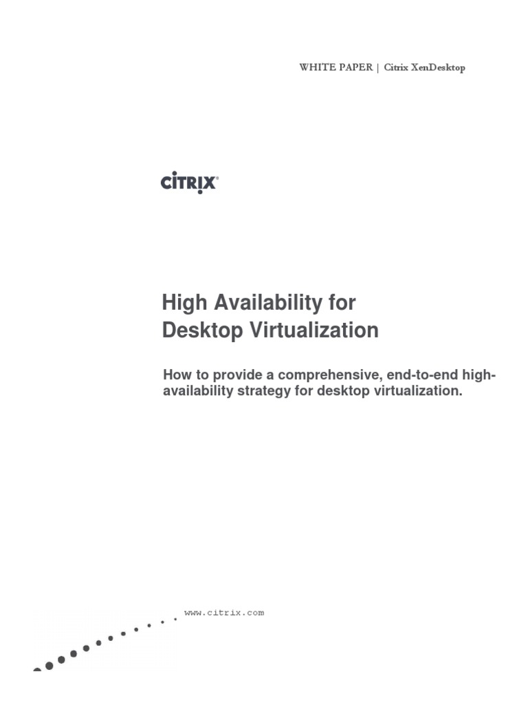 XD - High Availability - Implementation Guide | PDF | Load Balancing (Computing) | Citrix Systems