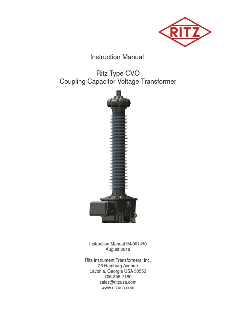 CVO Instruction Manual | PDF | Capacitor | Transformer