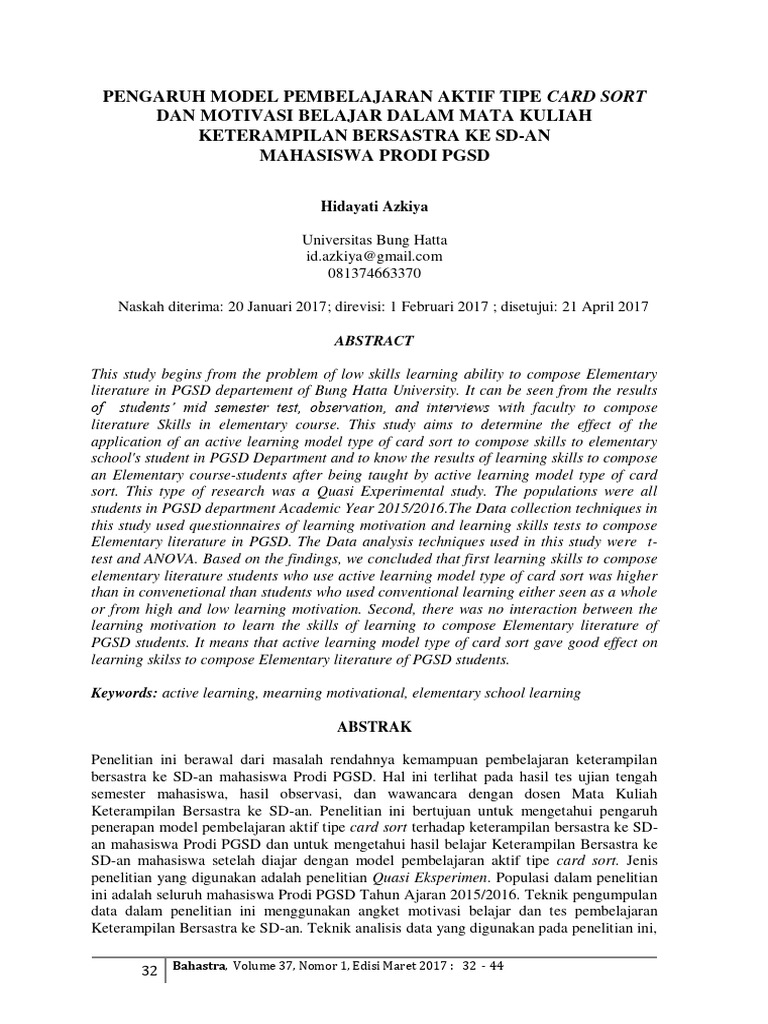 Garuda 1158940 | PDF | Science | Behavior Modification