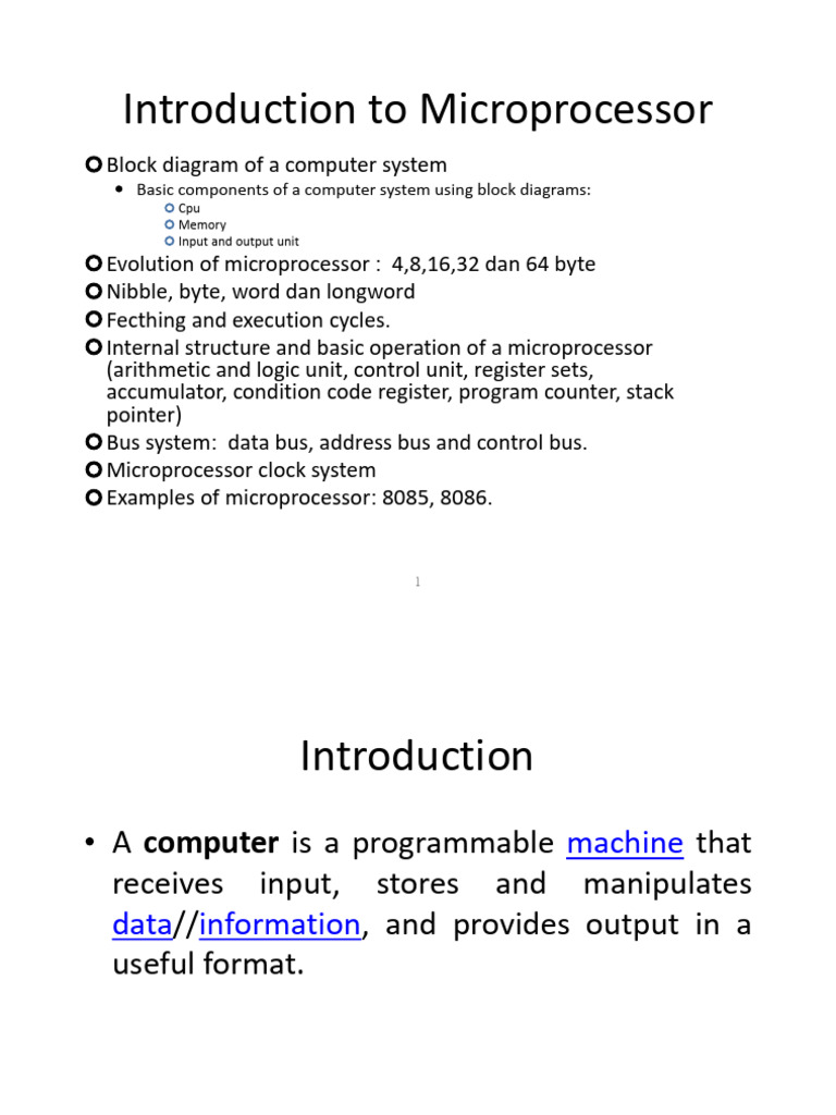 Intro To Microprocessor | Download Free PDF | Central Processing Unit | Input/Output