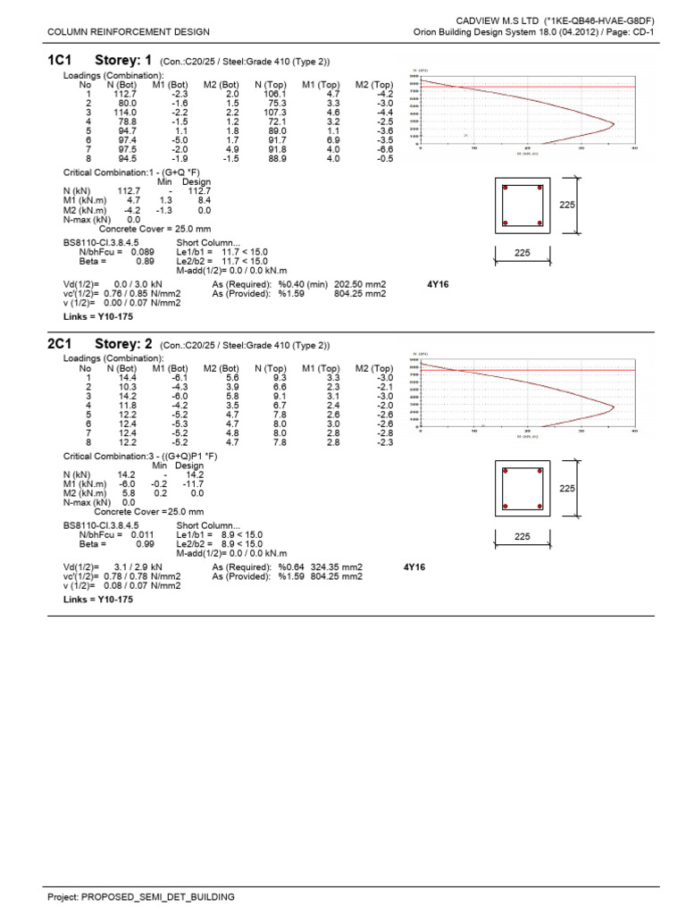 Column Reinforcement Design | Download Free PDF | Structural Engineering | Civil Engineering
