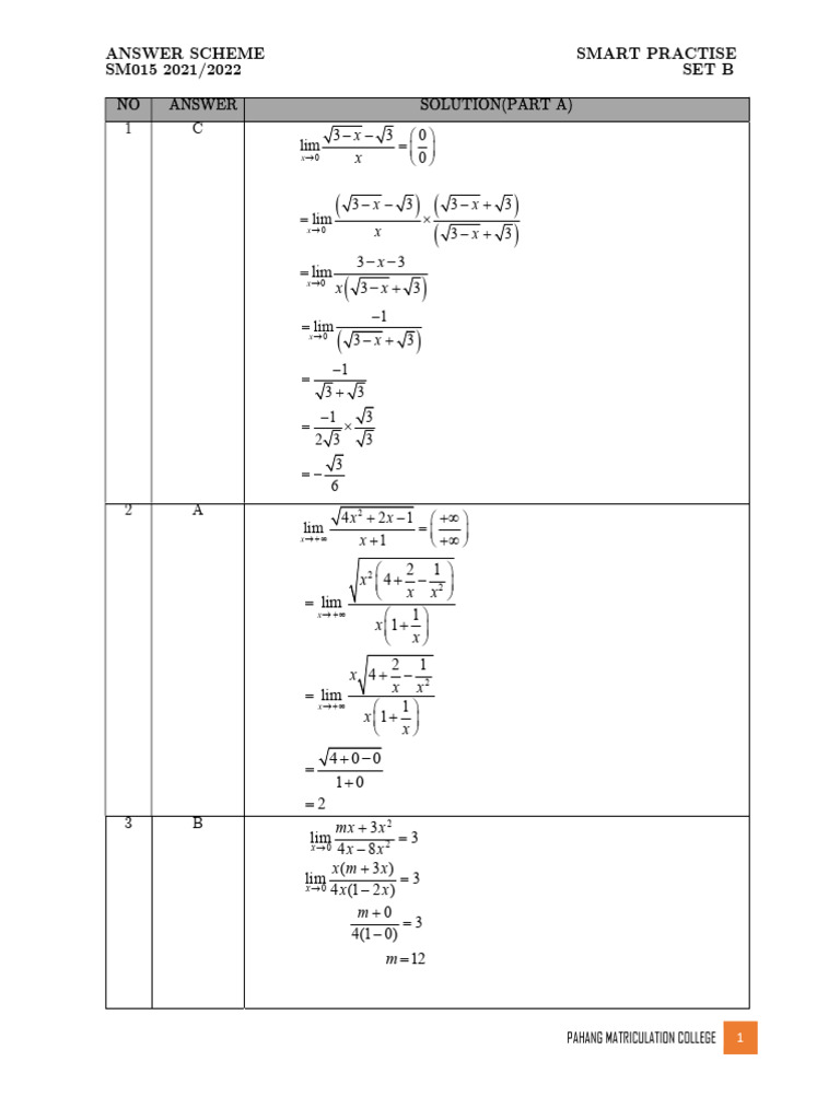 Skema Smart Practise Set B (Edited) PDF | PDF