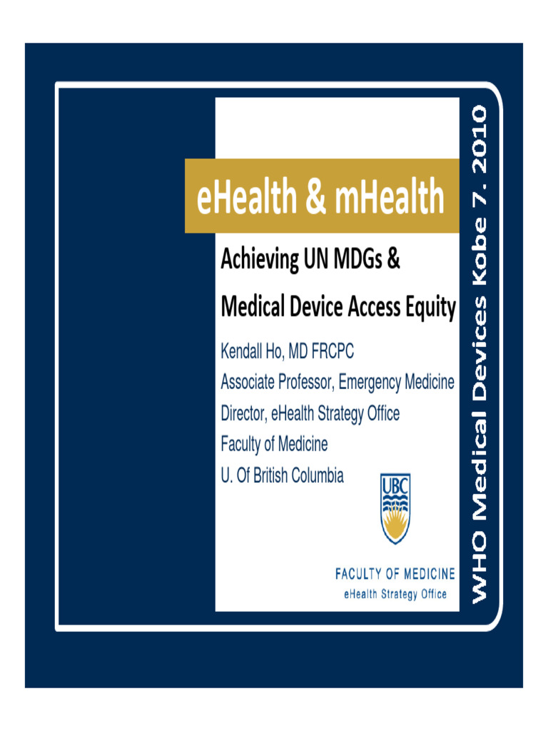 Ehealth Mhealth | PDF | Millennium Development Goals | Health Care