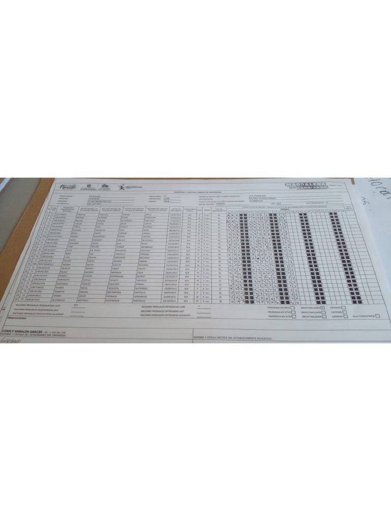 planillas de asistencia | PDF