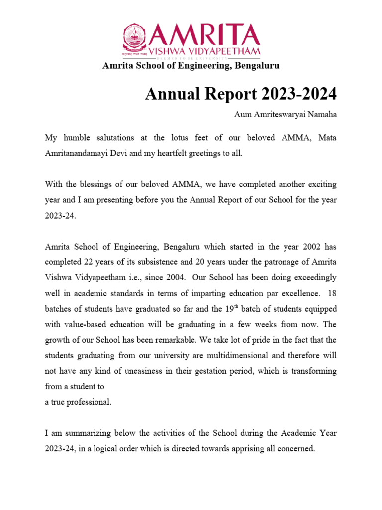 Annual Report 2023-2024 | PDF | Artificial Intelligence | Intelligence ...