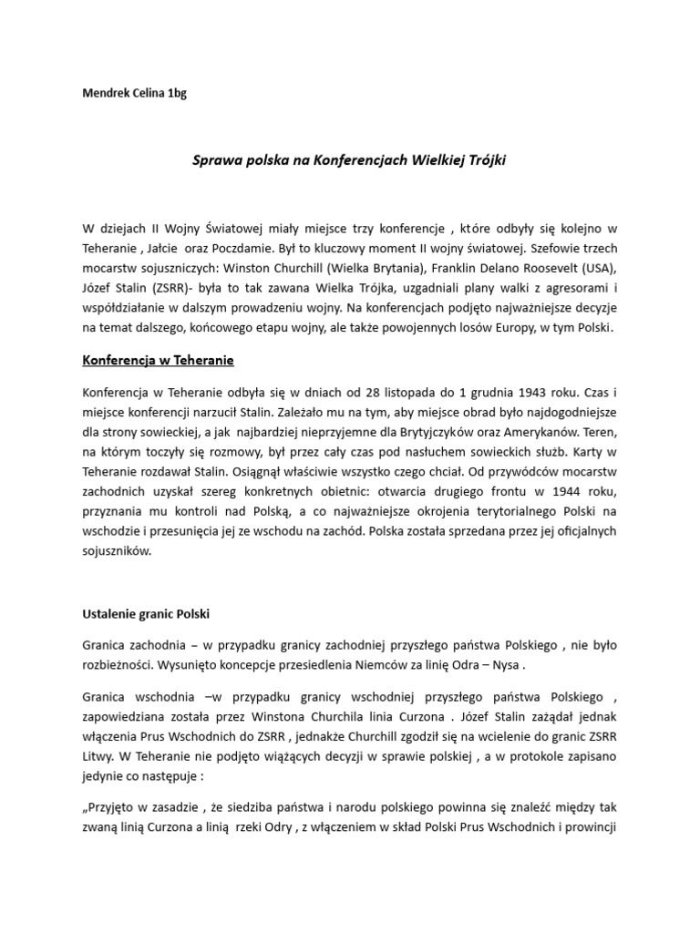konferencje Wielkiej Trójki | PDF konferencje Wielkiej Trójki | PDF