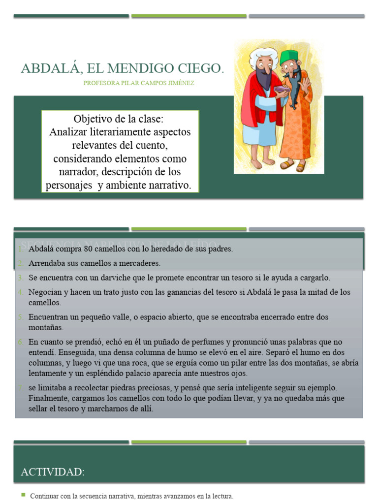 Abdaláel Mendigo Ciego - 5°A Semana 18.03 | PDF | Ficción general