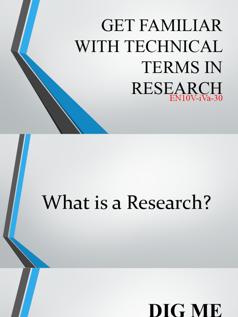 Technical Terms in Research | Download Free PDF | Methodology | Survey ...