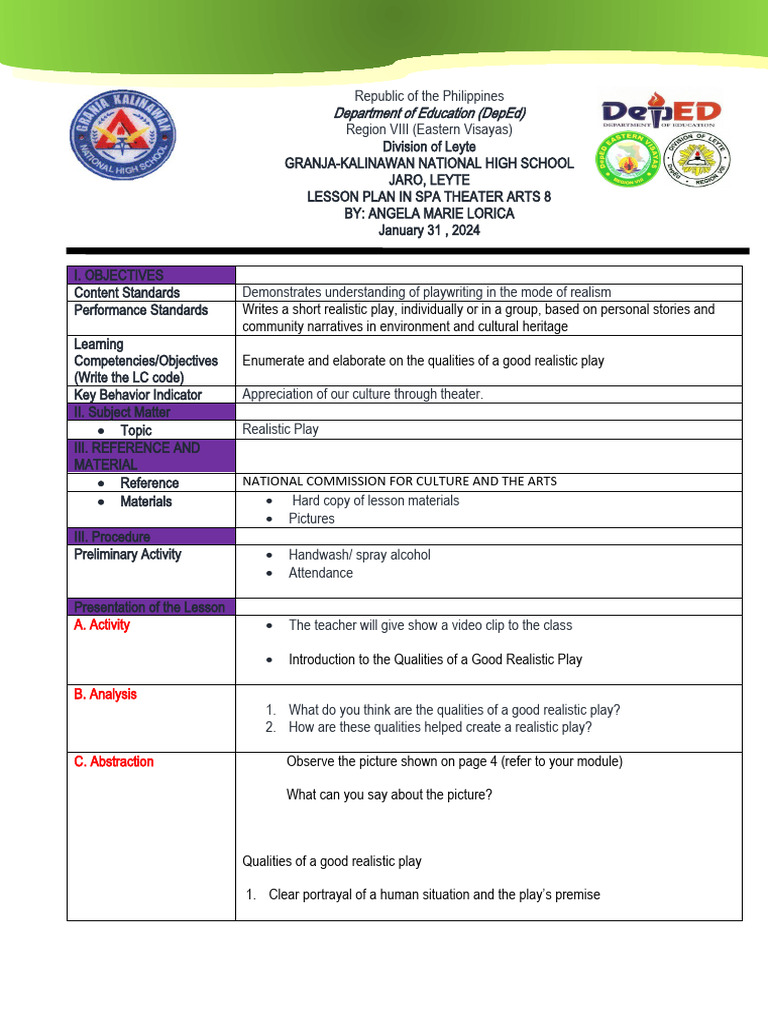 LP-Q3-W1 - Spa 8-Jan. 31-Feb. 2,2024 | PDF | Cognition | Cognitive Science